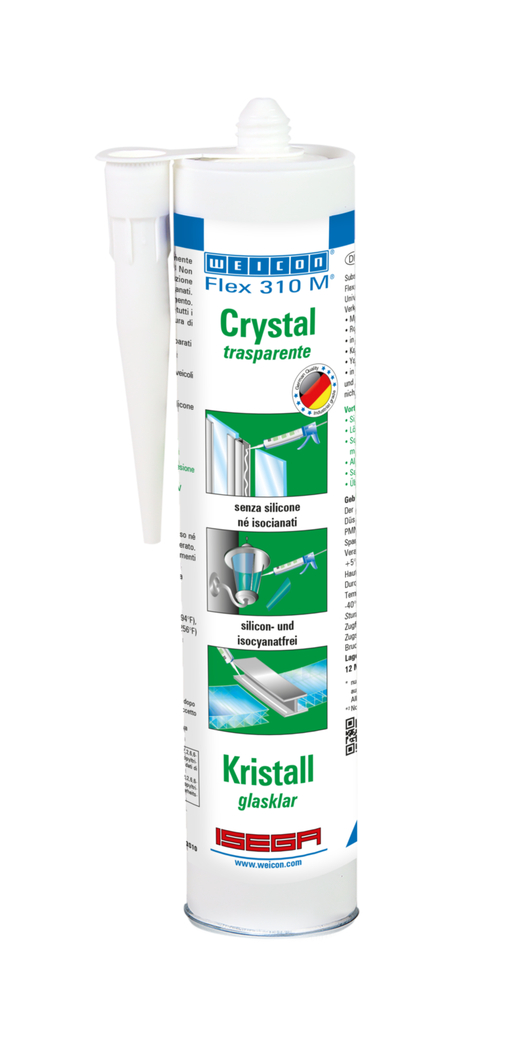 Flex 310 M® Crystal MS-Polymer | elastic adhesive based on MS-Polymer in Presspack packaging for ...
